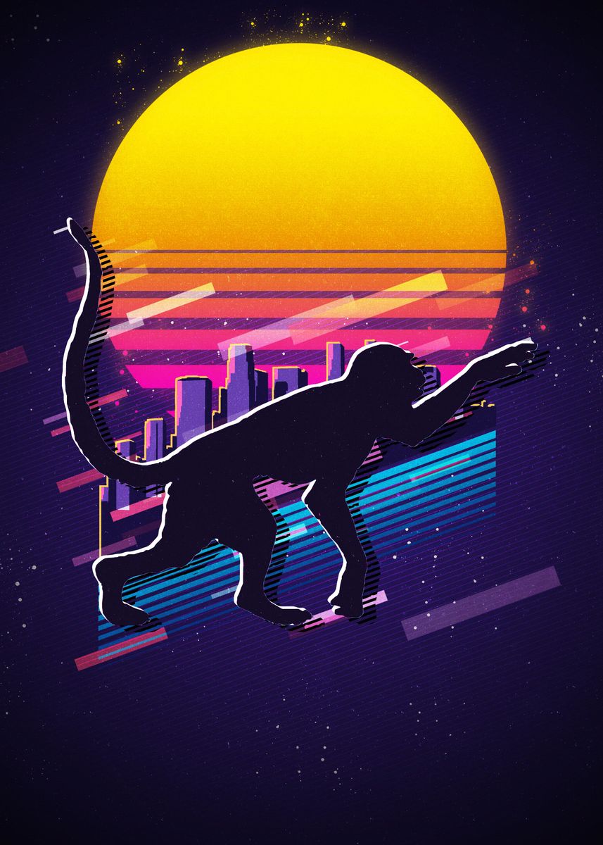 'Peruvian Black Spider Monk' Poster, picture, metal print, paint by ...