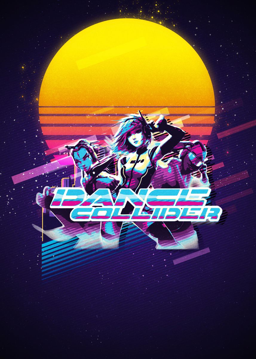 'dance collider' Poster, picture, metal print, paint by Deleon | Displate