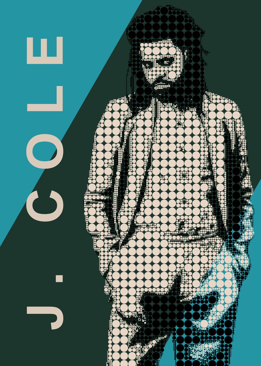 'J Cole style' Poster, picture, metal print, paint by Uda Buyung | Displate
