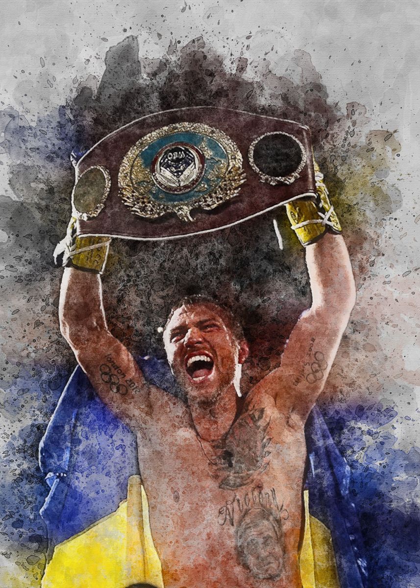 'Vasyl Lomachenko' Poster, picture, metal print, paint by ONONMADE ...
