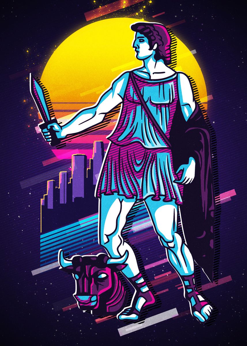 'Theseus' Poster, picture, metal print, paint by Retro Nice Picture ...