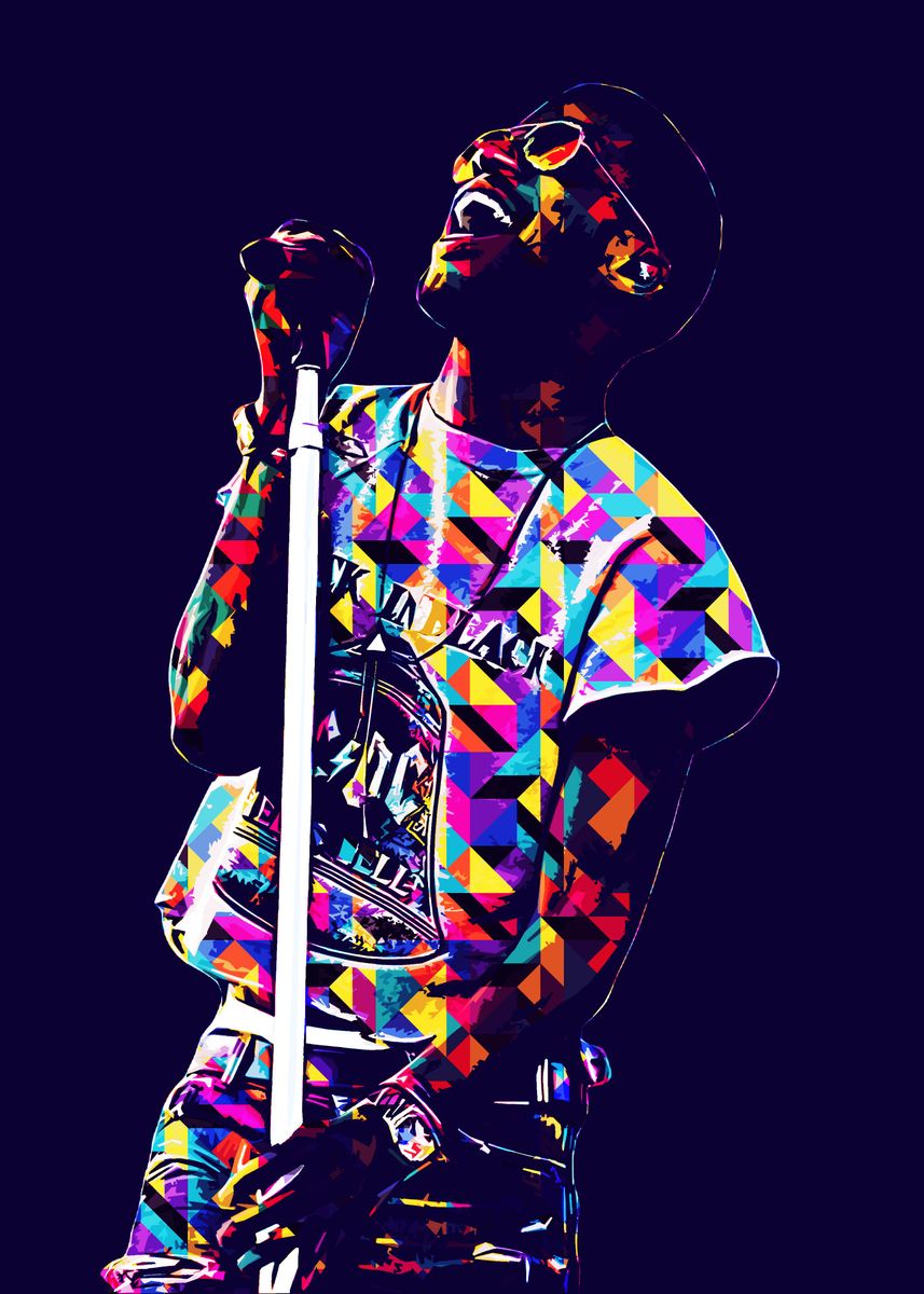 'Kid Cudi' Poster, picture, metal print, paint by SA KE | Displate