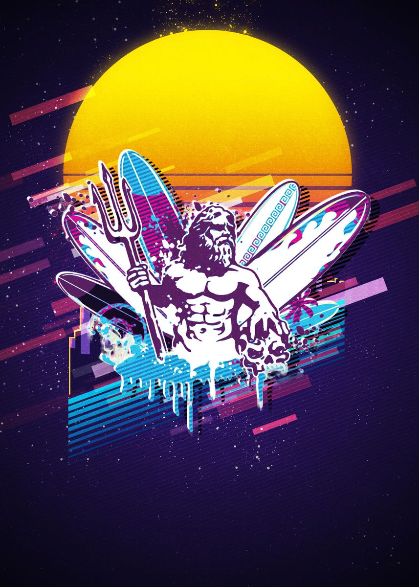 'Poseidon' Poster, picture, metal print, paint by Garibaldi | Displate