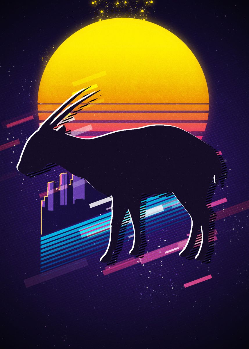 'Saola' Poster, picture, metal print, paint by Water | Displate