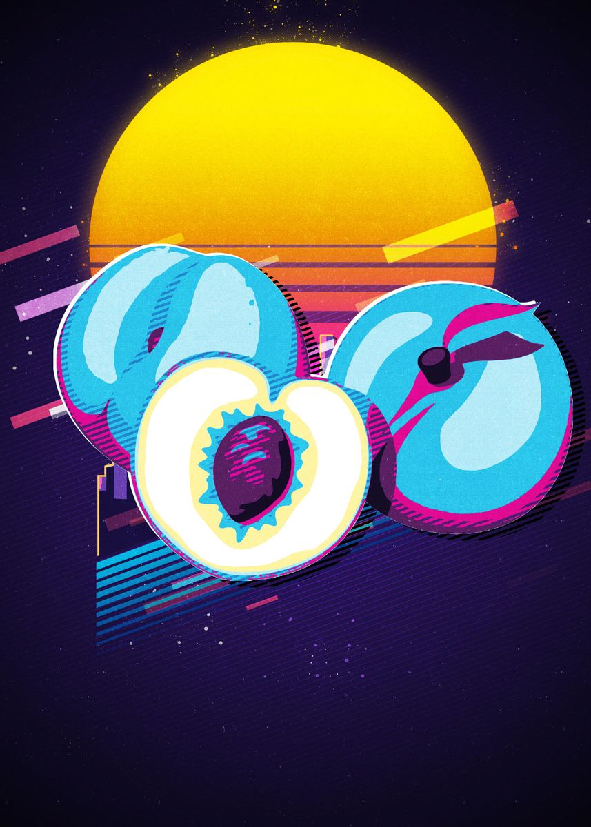 'peaches' Poster, picture, metal print, paint by wyattsnow | Displate