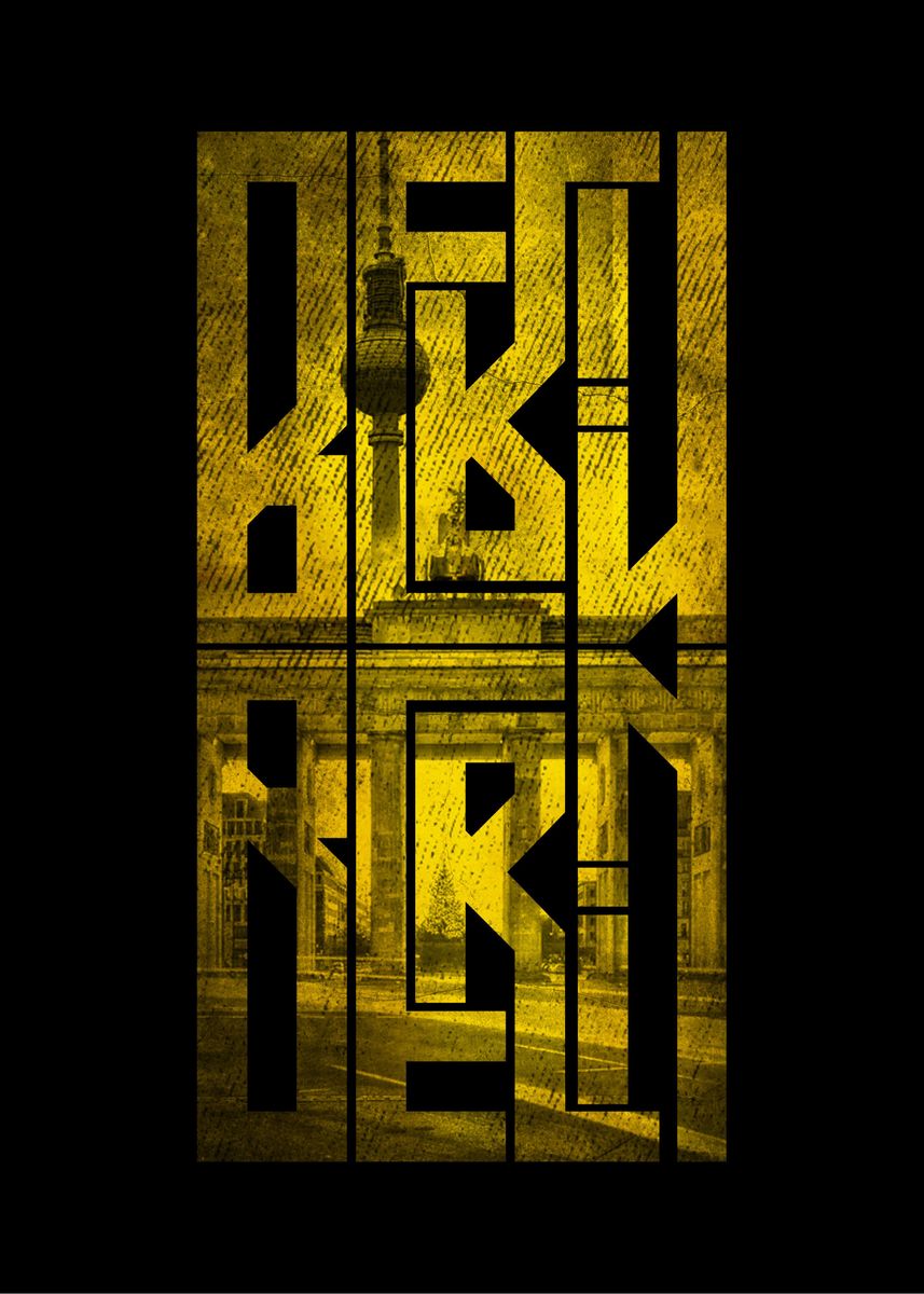 'BERLIN Text Art' Poster by TropicsTea | Displate