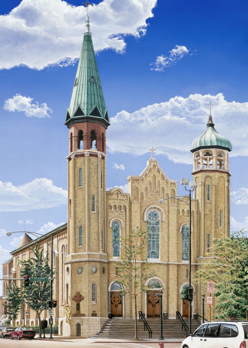 ' Old St Pats' Poster, picture, metal print, paint by Michael Neamand ...