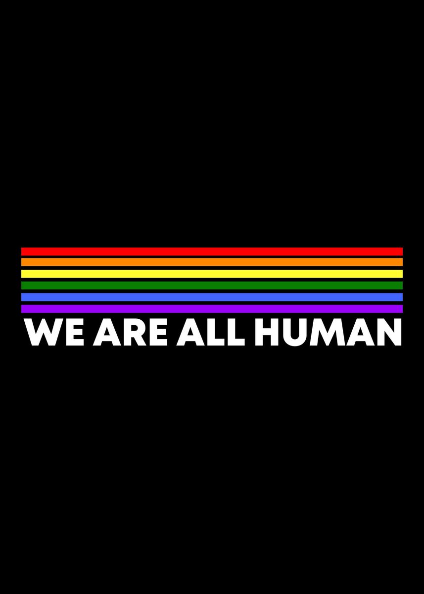 'All Human' Poster, picture, metal print, paint by Cooldruck | Displate