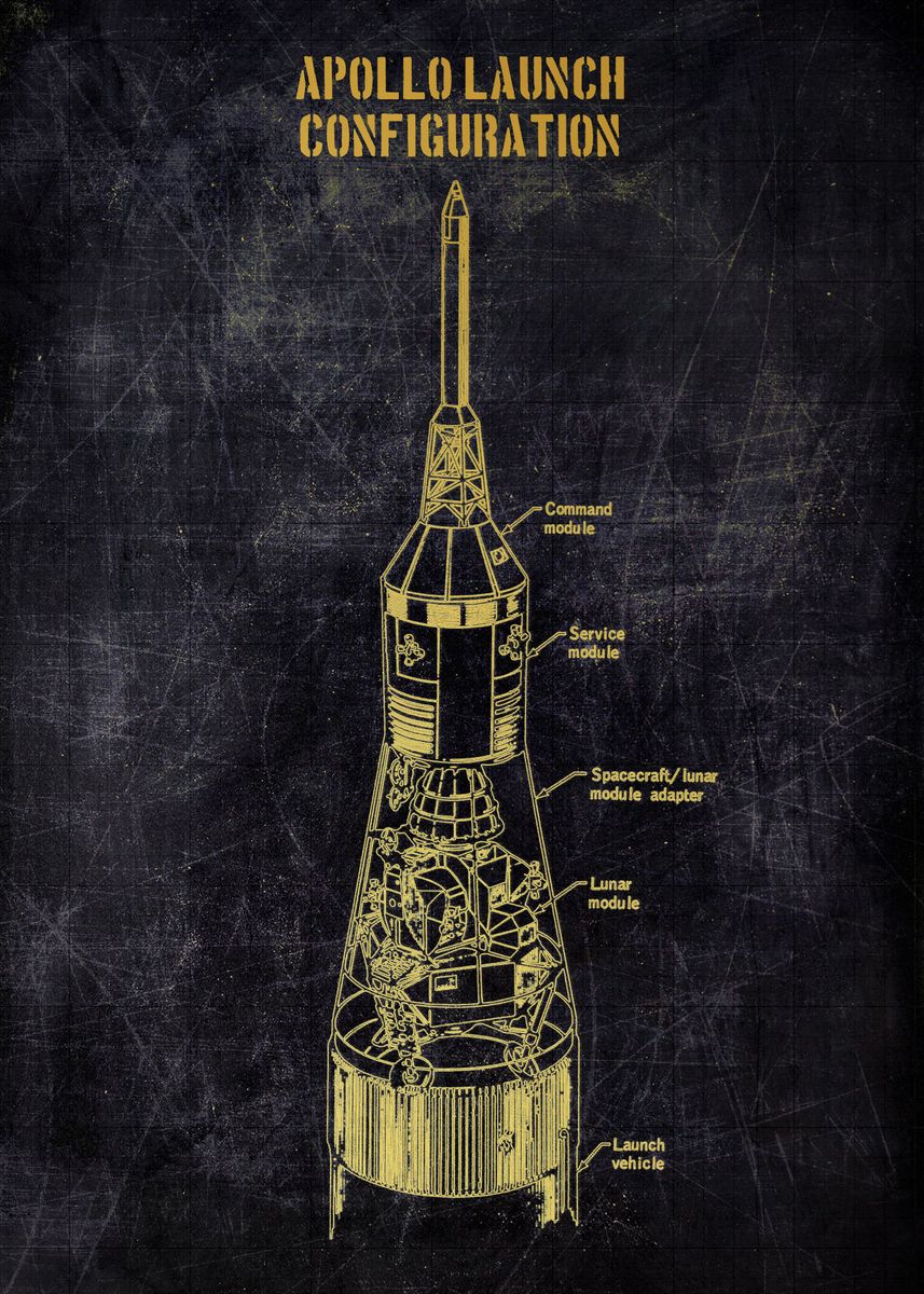 'apollo launch' Poster, picture, metal print, paint by MAXART DESIGN ...