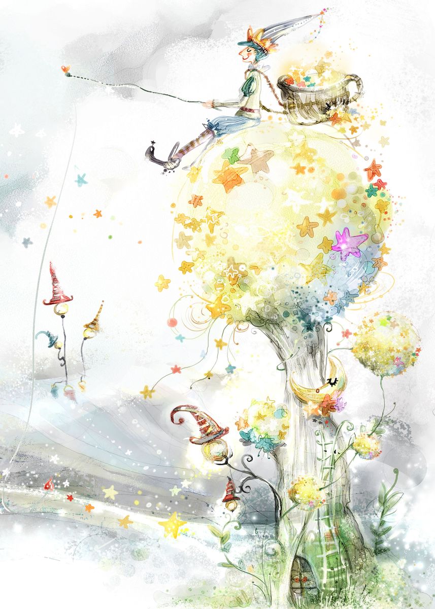 'Draw a magical fantasy' Poster, picture, metal print, paint by Timtik ...