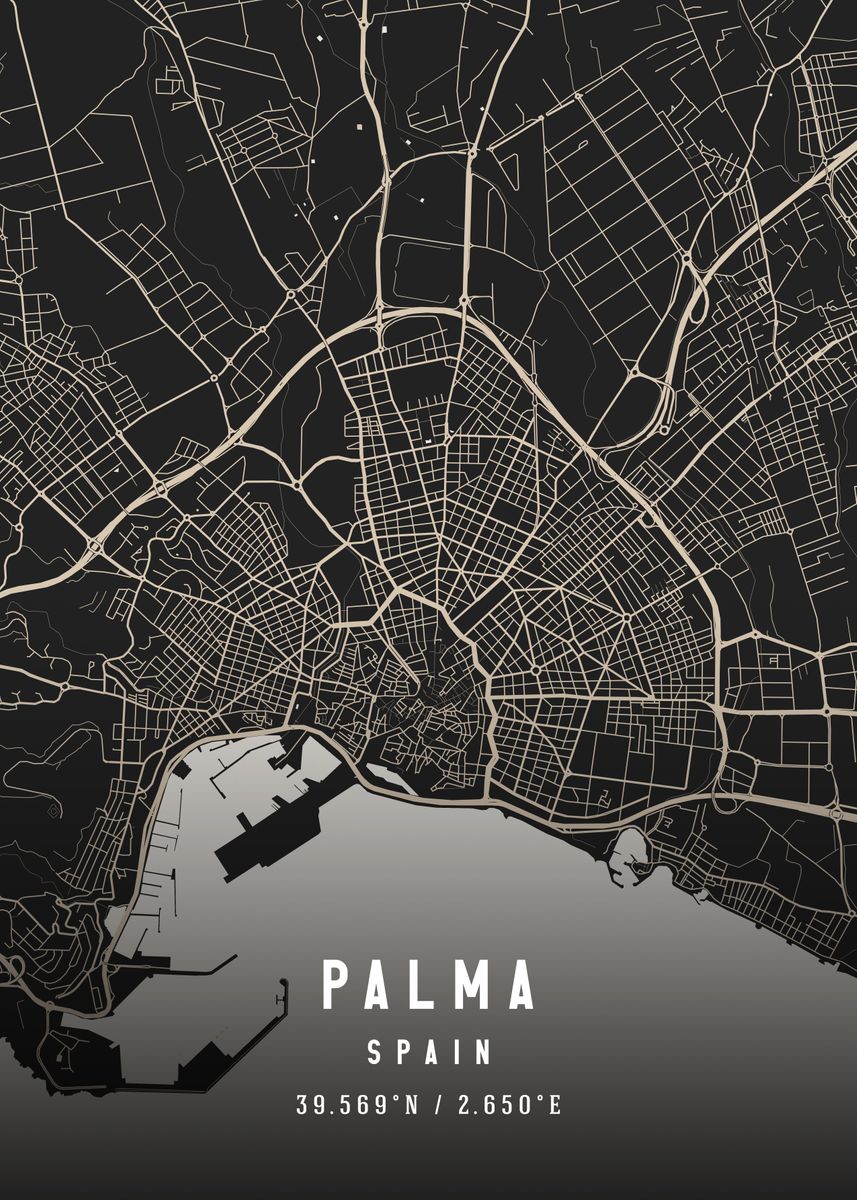'Palma Spain' Poster, picture, metal print, paint by Five Senses Art ...