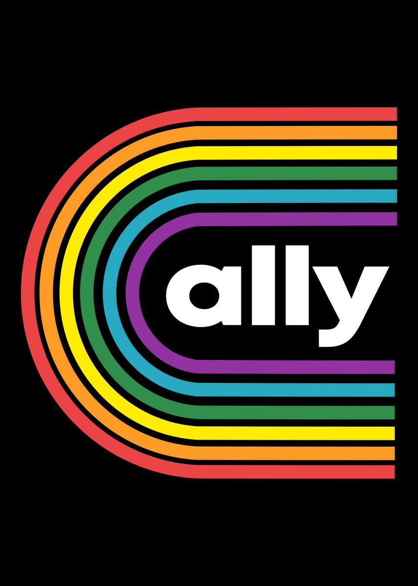 'LGBT Ally' Poster, picture, metal print, paint by Cooldruck | Displate