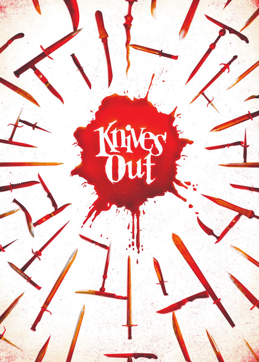 'Knives Out' Poster, picture, metal print, paint by B4 Abraham | Displate