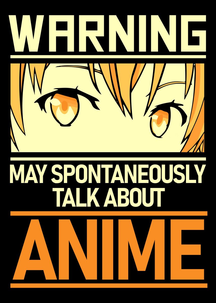 'talk about anime' Poster, picture, metal print, paint by Sebastian ...