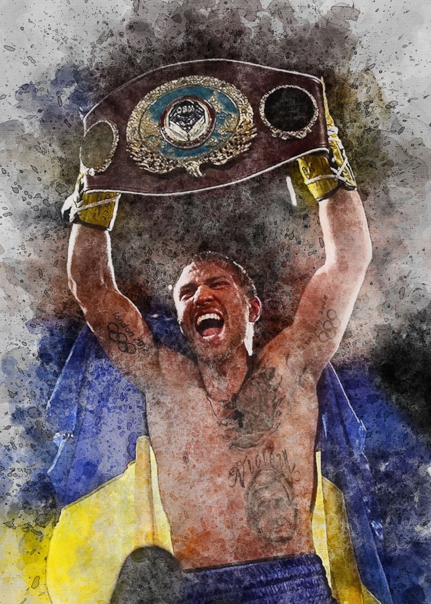 'Vasyl Lomachenko' Poster, picture, metal print, paint by ONONMADE ...