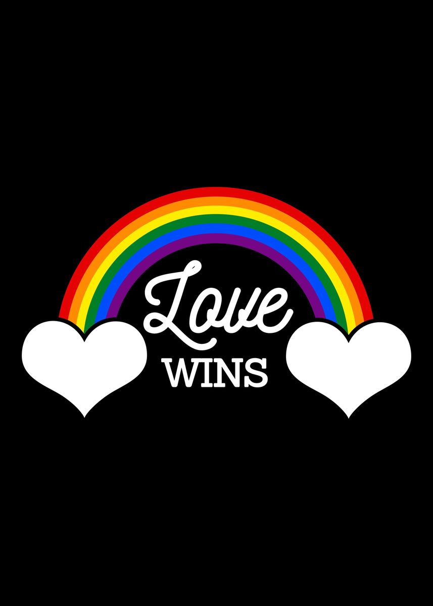 'Love Wins' Poster, picture, metal print, paint by Cooldruck | Displate