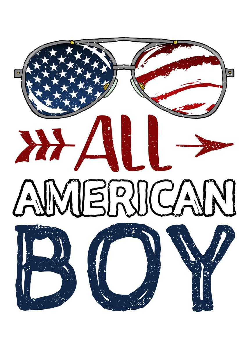 'All American Boy' Poster by DesignsByJnk5 | Displate
