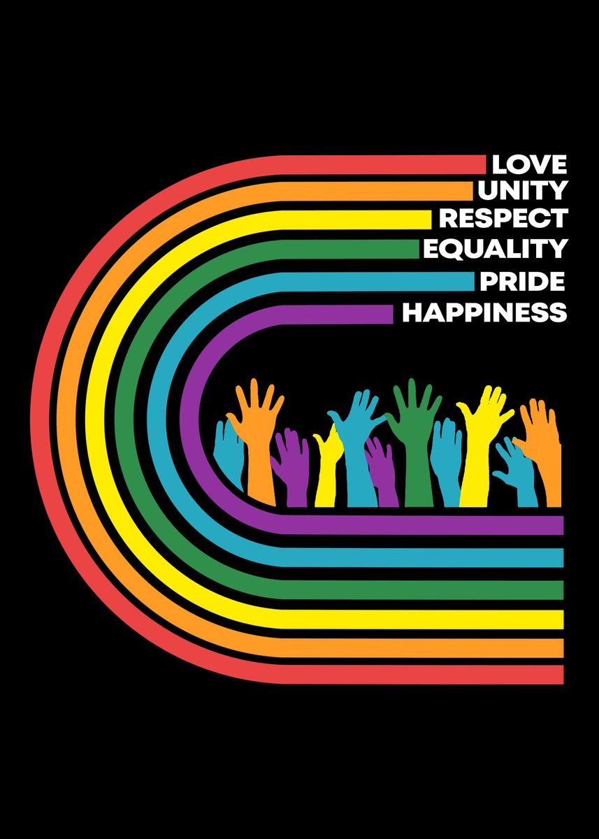 'Love Unity Respect' Poster, picture, metal print, paint by Cooldruck ...