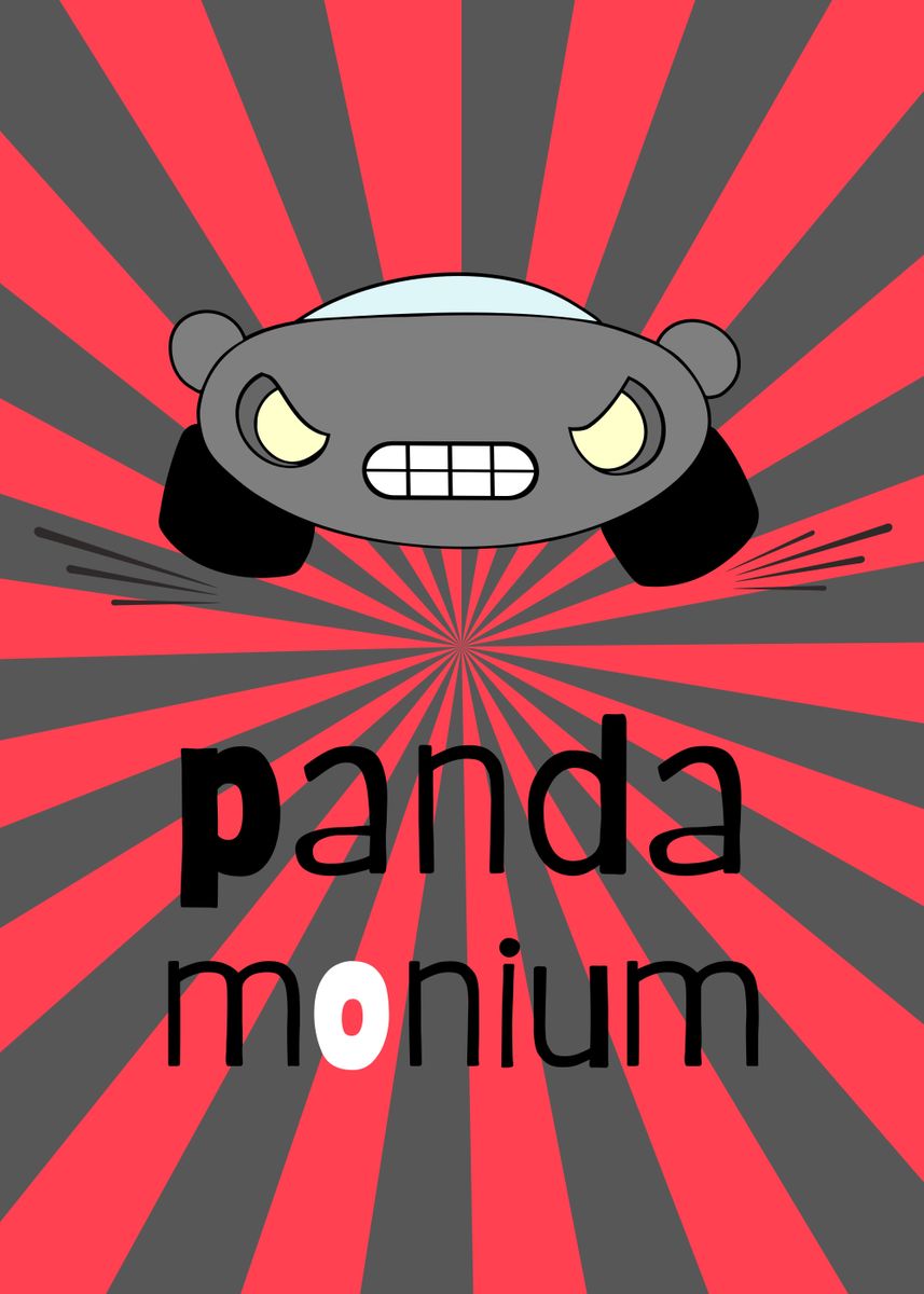 'Pandamonium' Poster, picture, metal print, paint by Artistic Prints ...