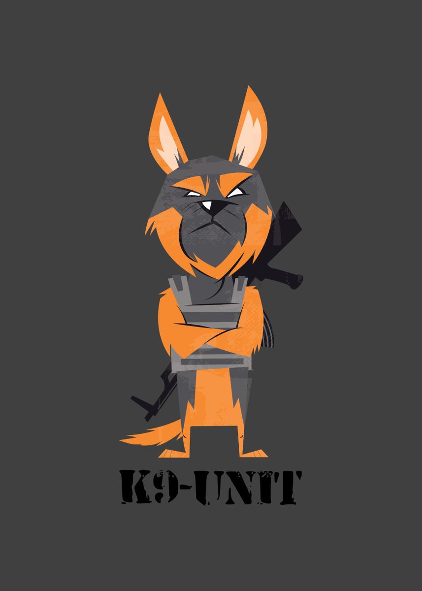 'K9' Poster, picture, metal print, paint by schmugo | Displate