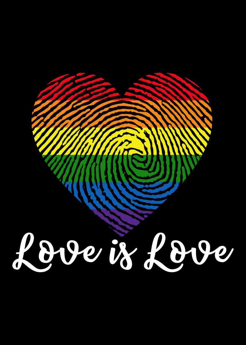 'Love Heart LGBT' Poster, picture, metal print, paint by Cooldruck ...