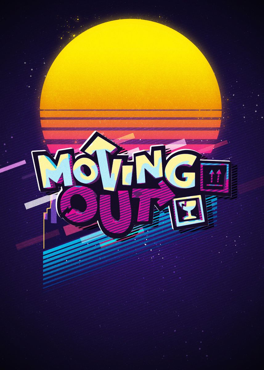 'moving out' Poster, picture, metal print, paint by Retro Nice Picture ...