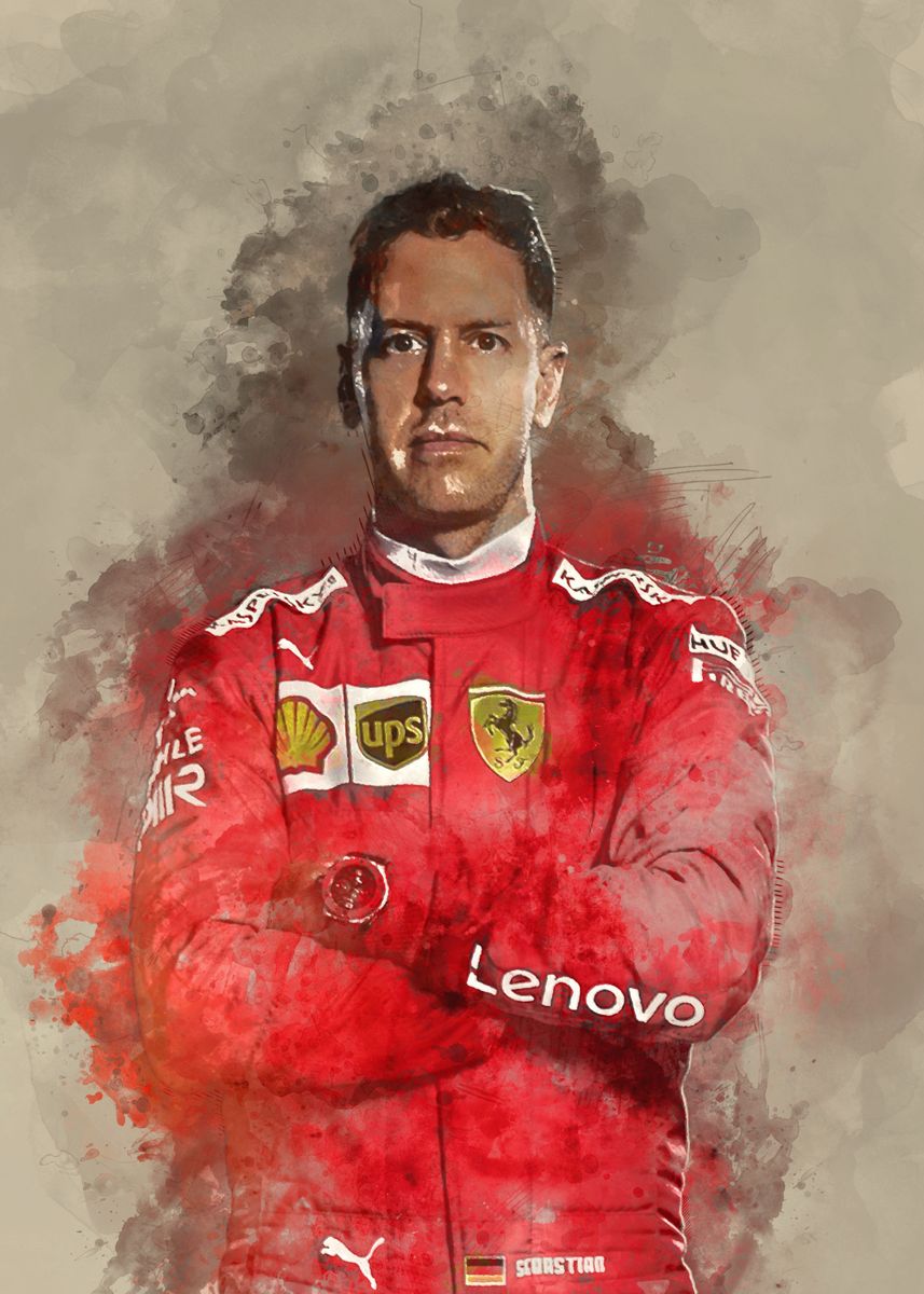 'Sebastian Vettel' Poster by PADA GROUP | Displate