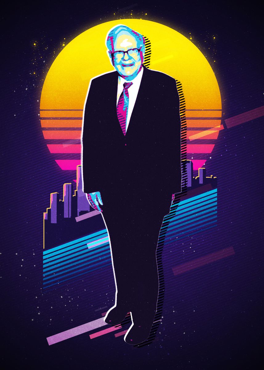 'Warren Buffett' Poster, picture, metal print, paint by french | Displate