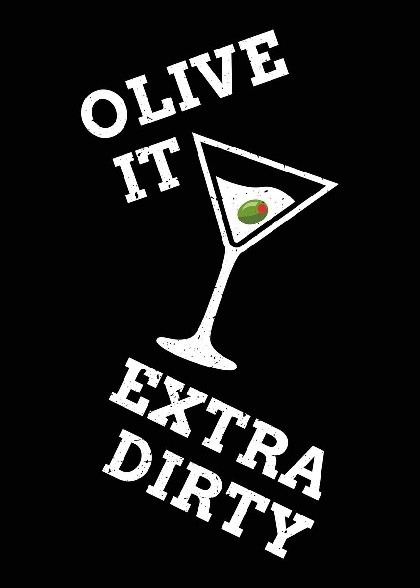 'Funny Martini Lover Gift' Poster, picture, metal print, paint by ...