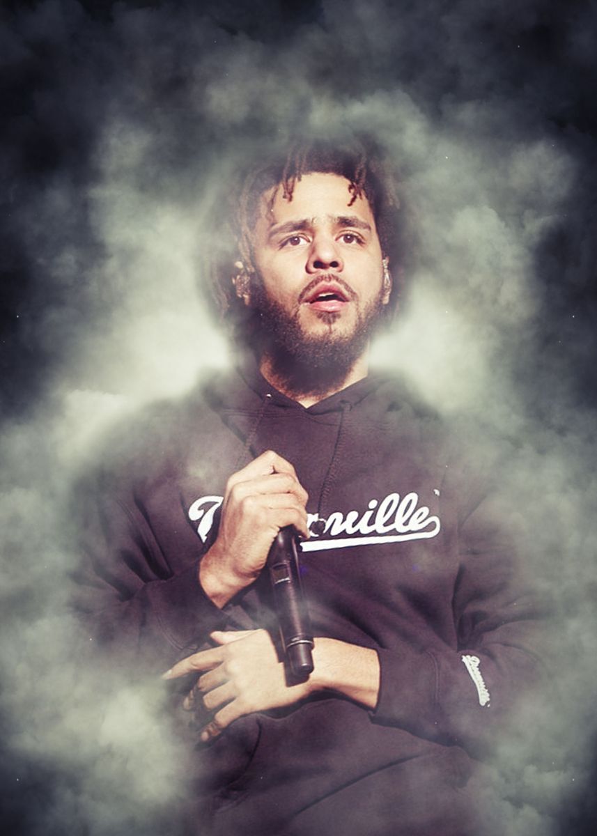 'J COLE' Poster, picture, metal print, paint by SA KE | Displate