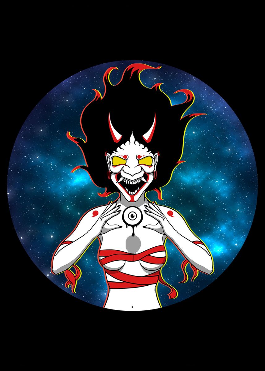'space girl Hannya' Poster by puNto | Displate