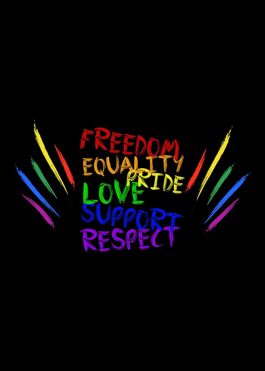 'LGBT Freedom' Poster, picture, metal print, paint by Cooldruck | Displate