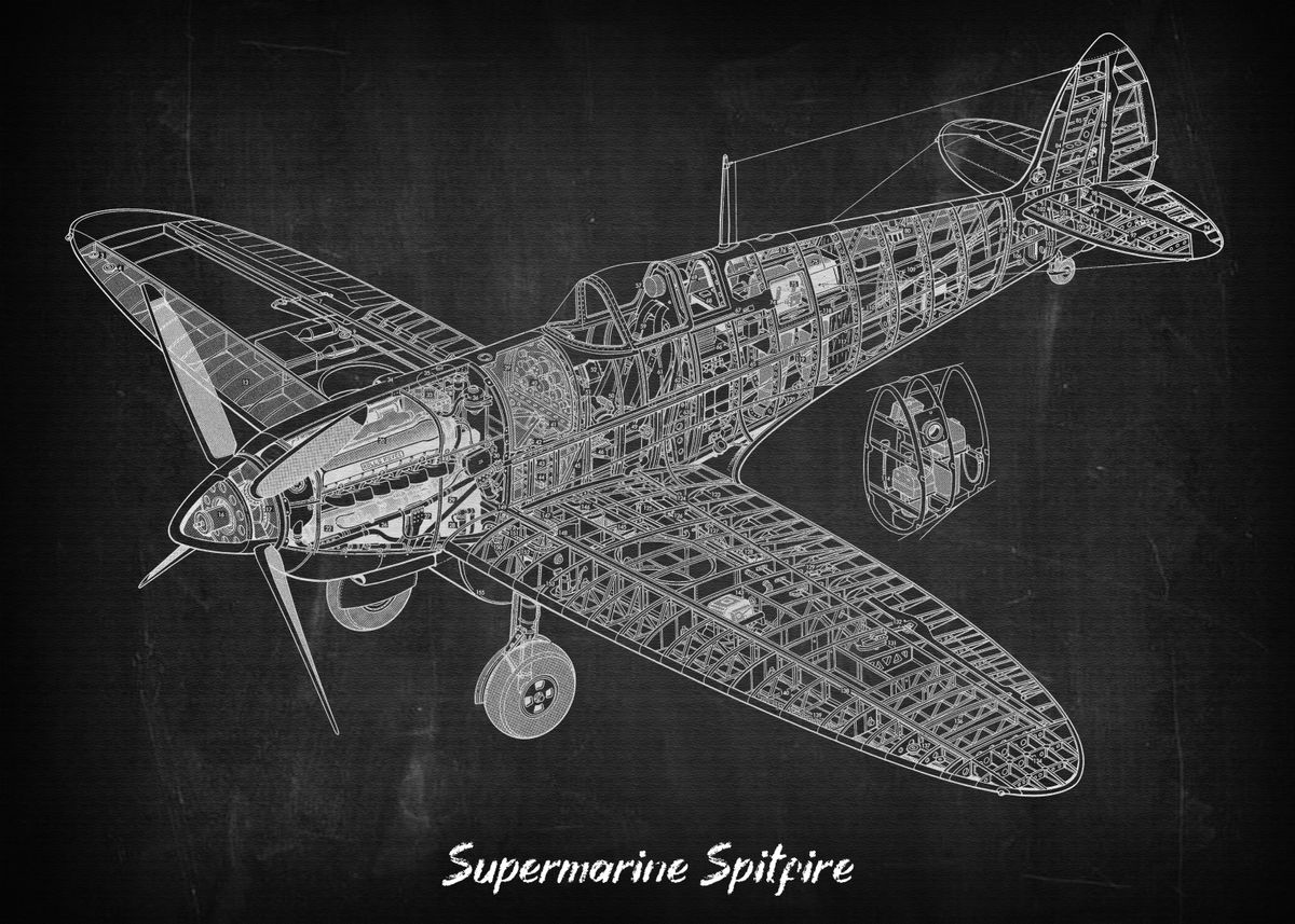 'Supermarine Spitfire' Poster by MICHAEL BRUNS PLATES | Displate