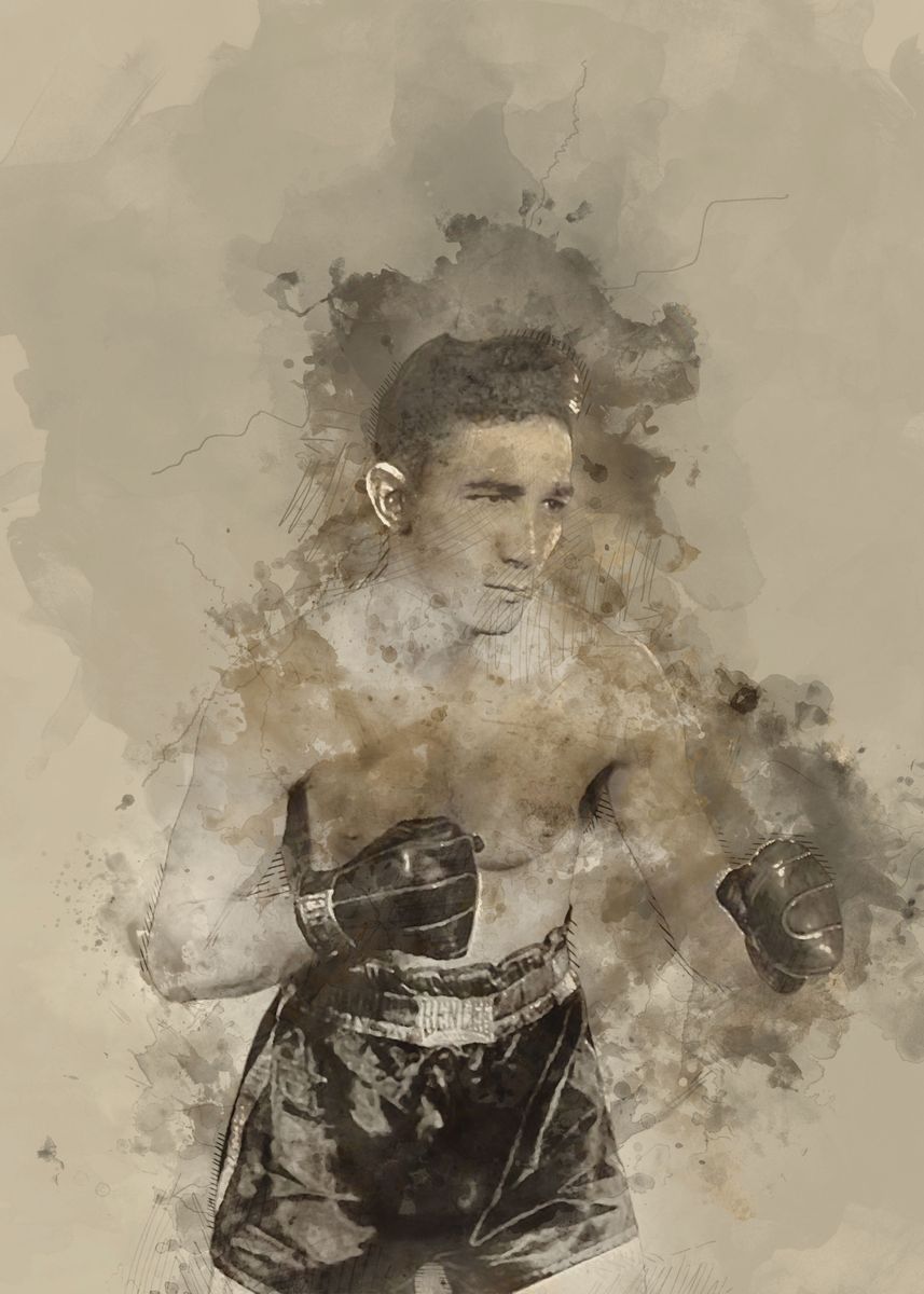 'Willie Pep' Poster, picture, metal print, paint by ONONMADE STUDIO ...