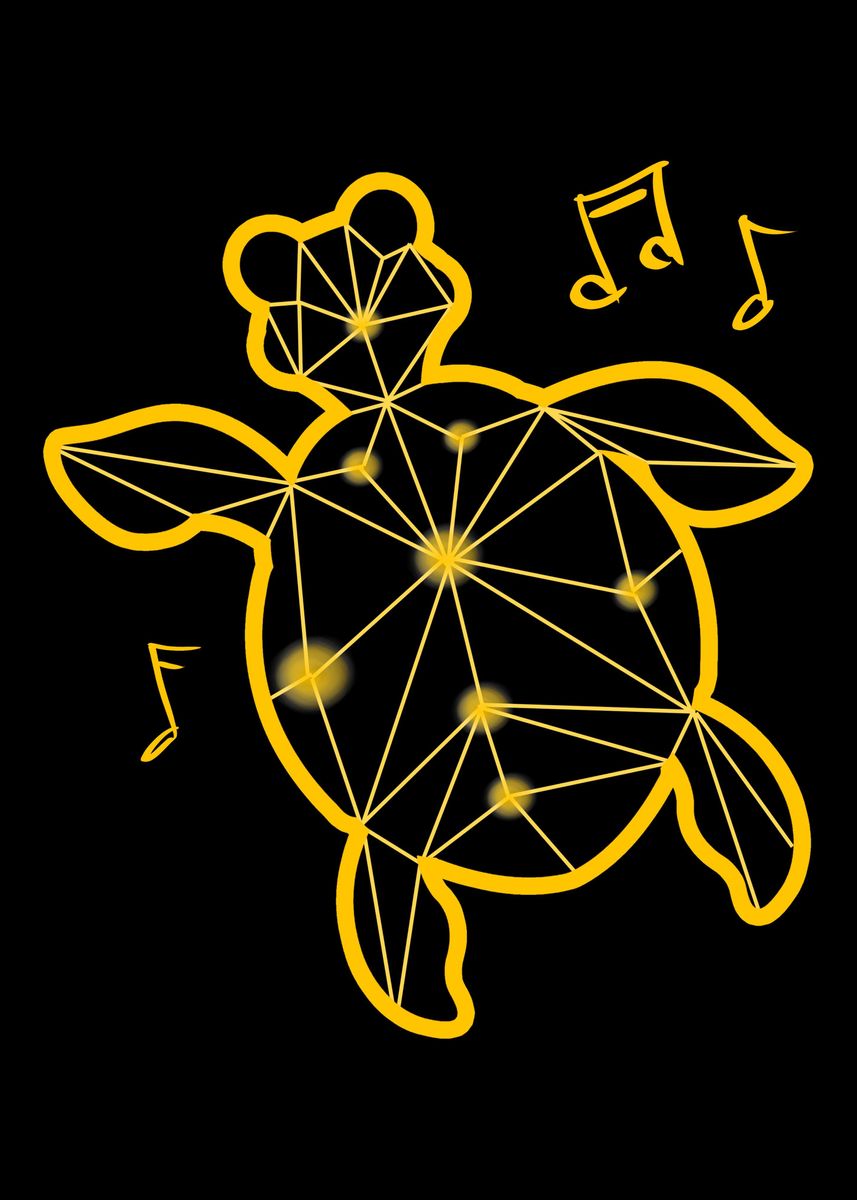 'Turtle star image' Poster by Sebastian Wünsche | Displate