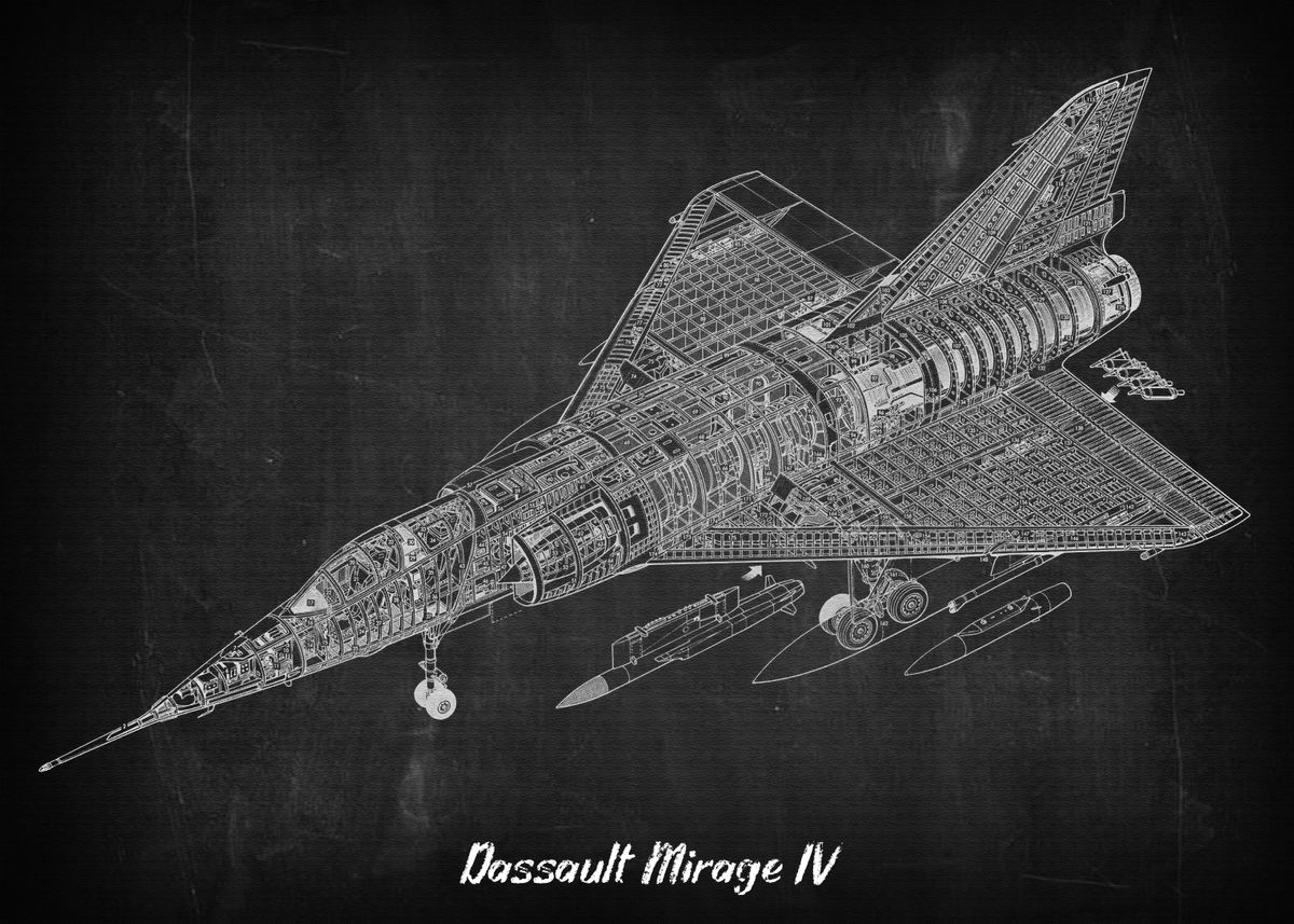 'Dassault Mirage IV' Poster by MICHAEL BRUNS PLATES | Displate