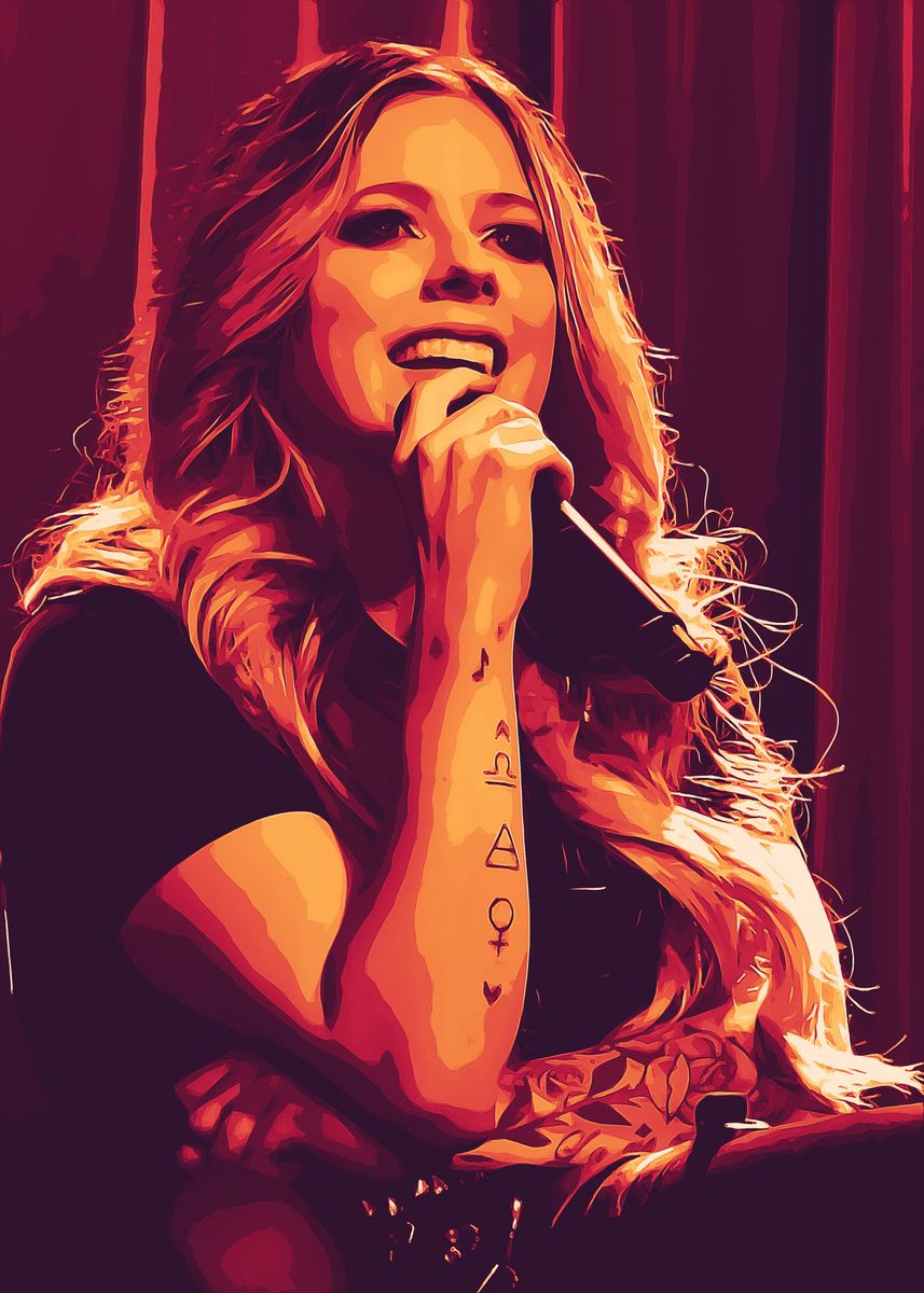 'Avril Lavigne' Poster, picture, metal print, paint by chynna getty ...