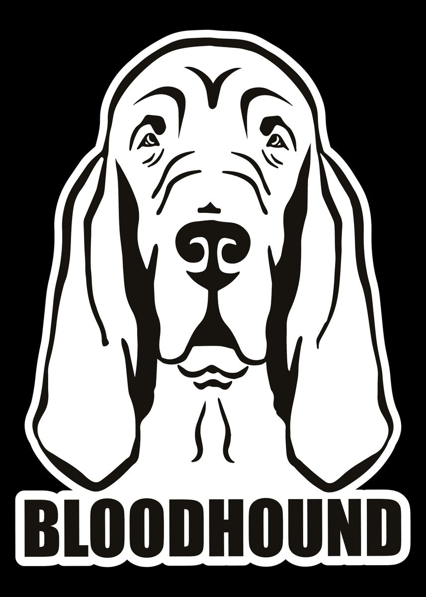 'Bloodhound' Poster, picture, metal print, paint by Designzz | Displate