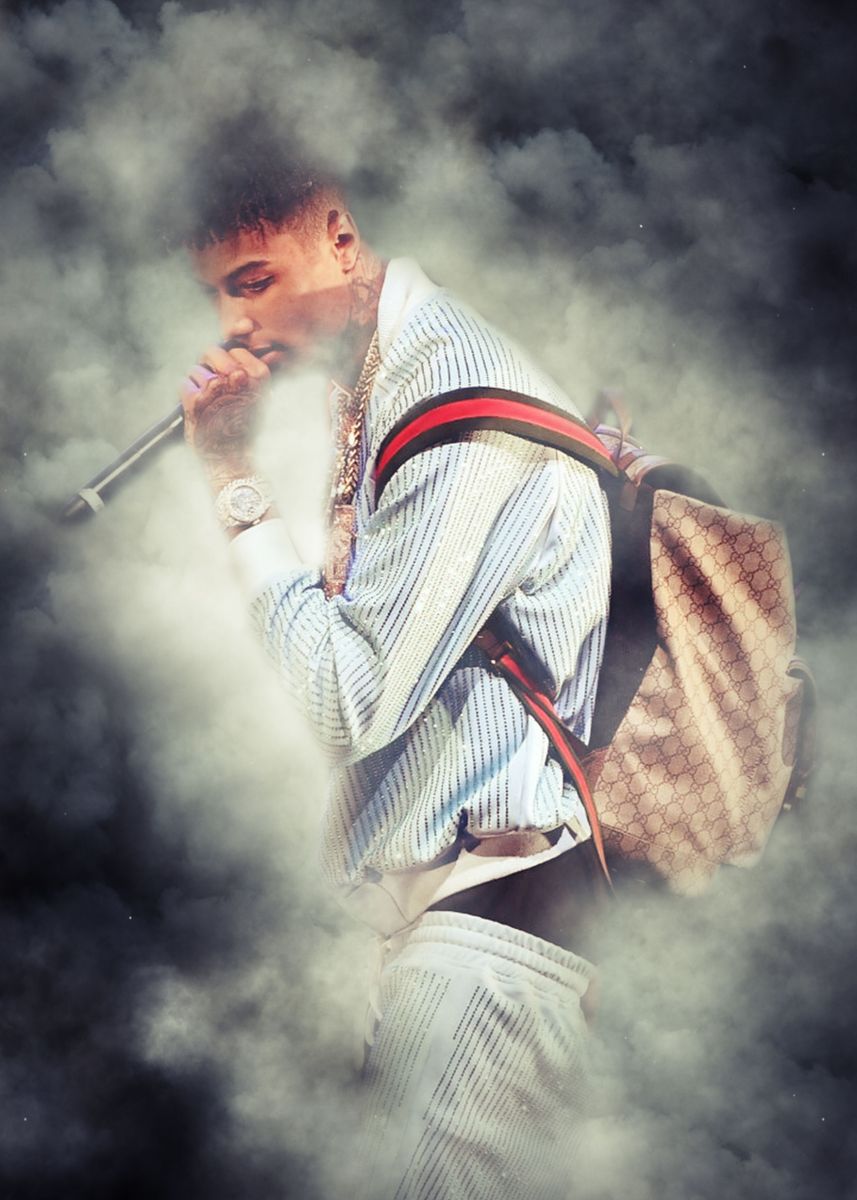 'Blueface' Poster, picture, metal print, paint by TI KI | Displate