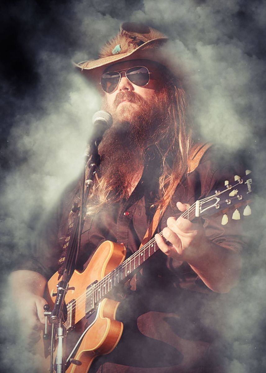 'Chris Stapleton' Poster, picture, metal print, paint by TI KI | Displate