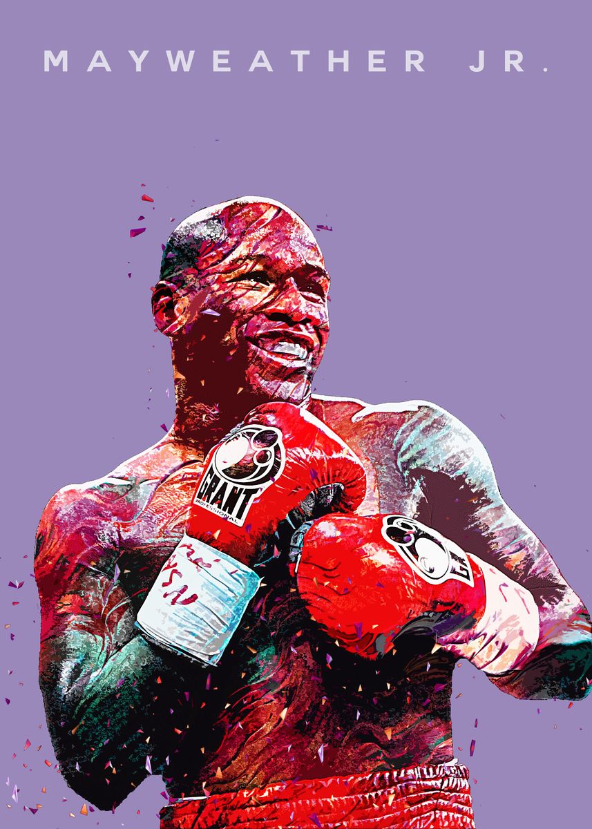 'Boxer Floyd Mayweather Jr' Poster, picture, metal print, paint by Ford ...