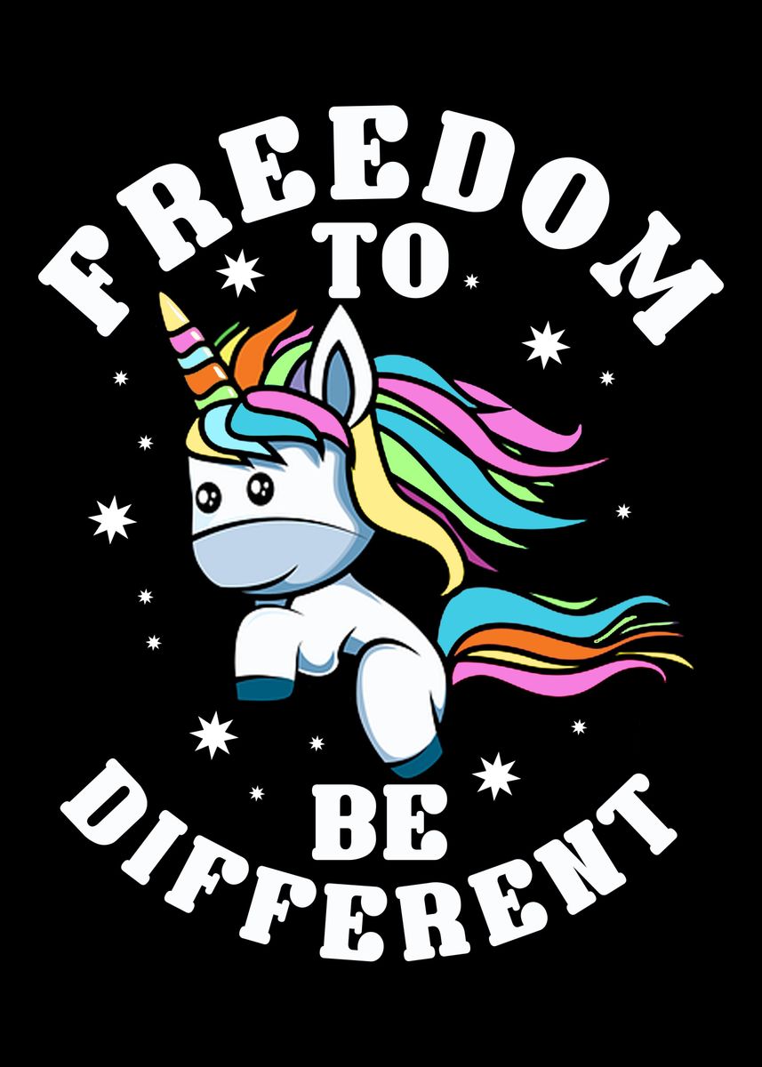 'Freedom Be Different' Poster, picture, metal print, paint by Cooldruck ...