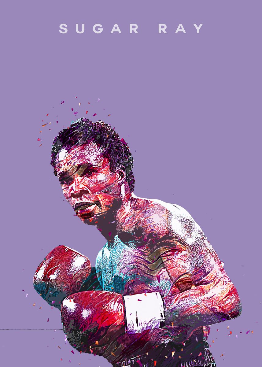 'Boxer Sugar Ray Leonard' Poster, picture, metal print, paint by Ford ...