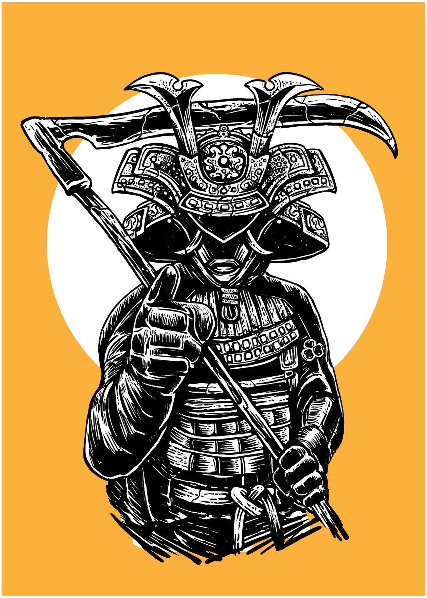 'Samurai Reaper ' Poster, picture, metal print, paint by TycoonDesign ...