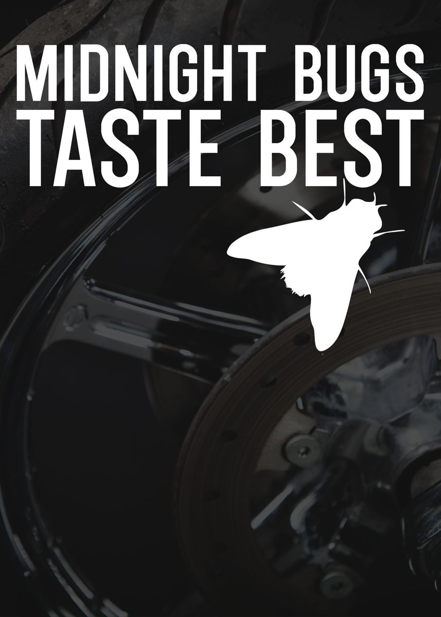 'Midnight bugs taste best' Poster, picture, metal print, paint by ...