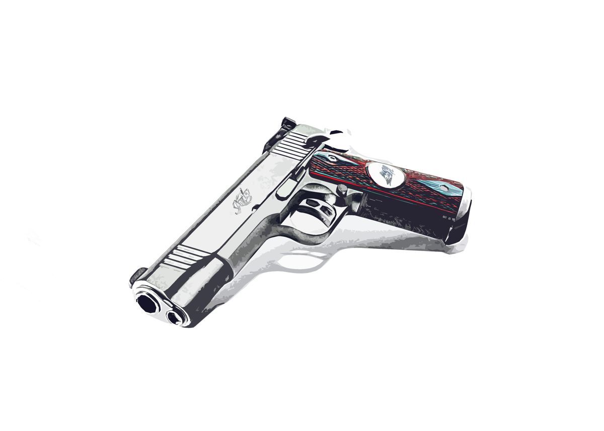 'gun handgun poster' Poster by Haruka Studio | Displate