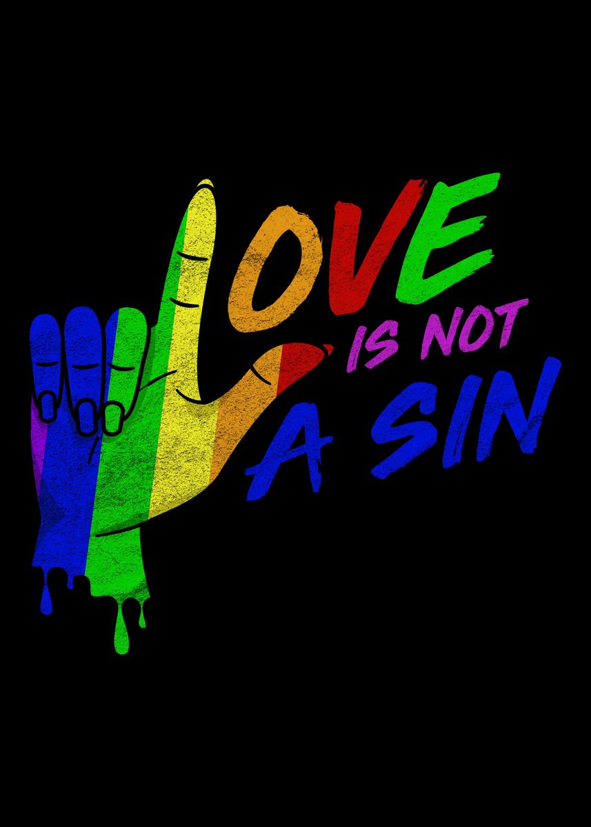 'LGBT Love Sin' Poster, picture, metal print, paint by Cooldruck | Displate