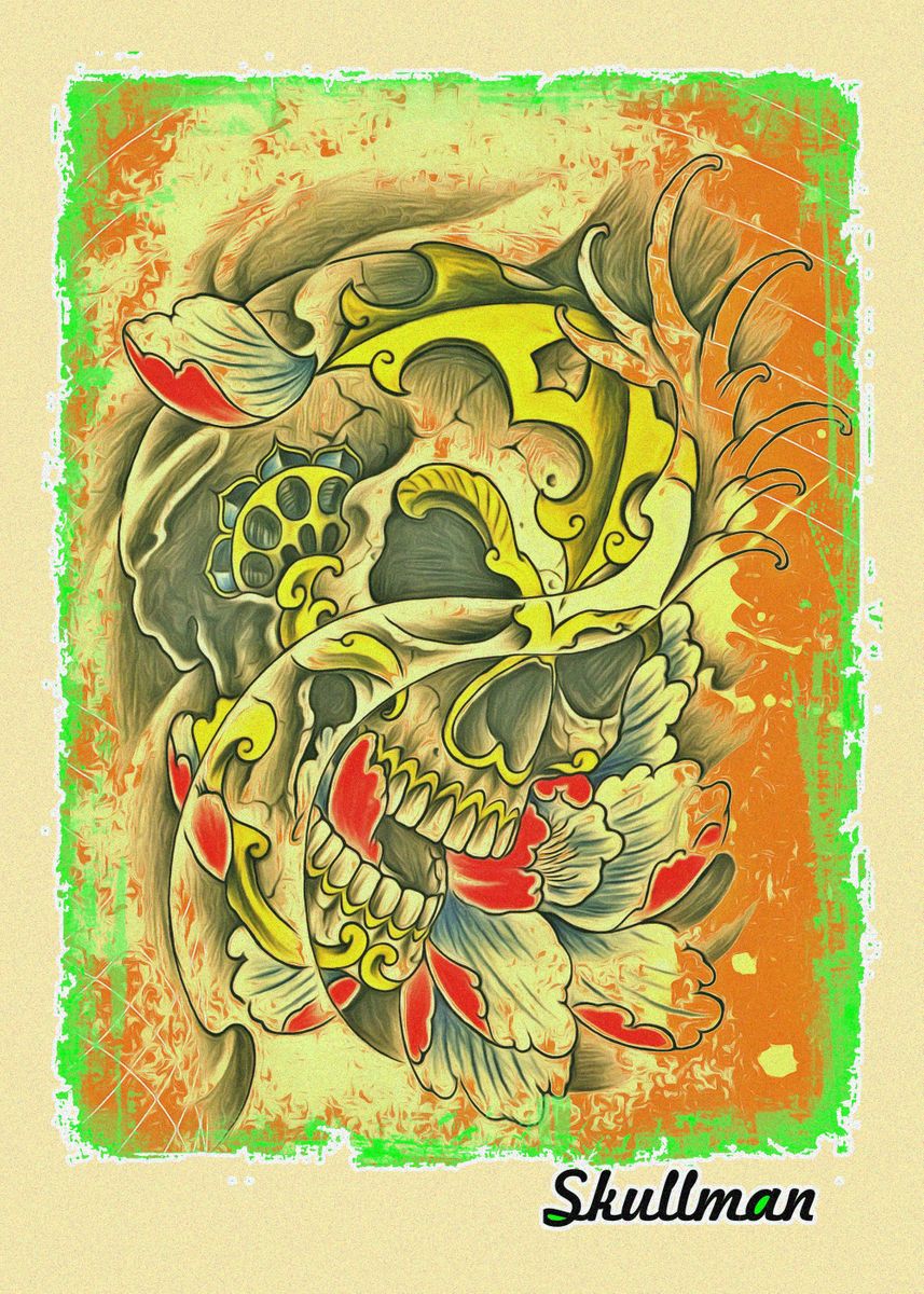 'Skull Artwork Design' Poster by John Shepherd | Displate