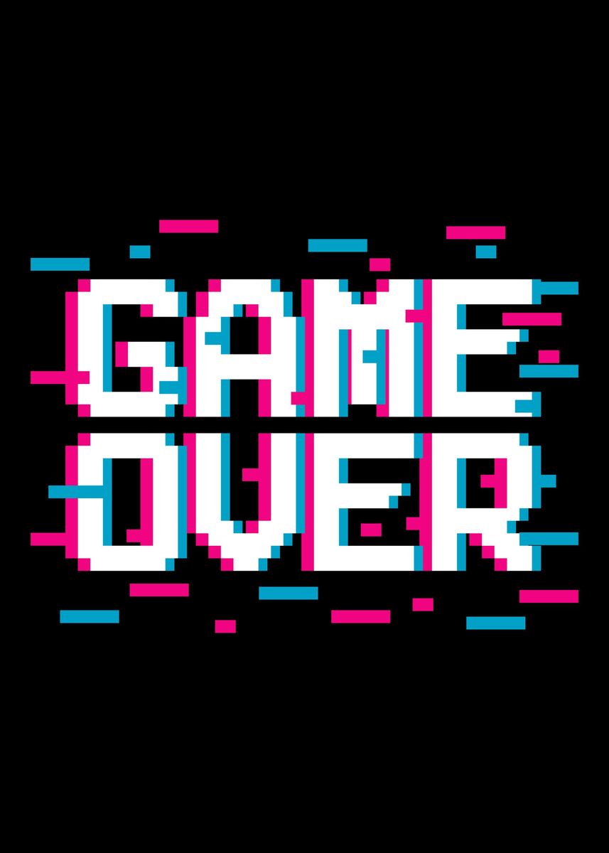 'Anime Game Over Otaku' Poster by QQnicorn | Displate