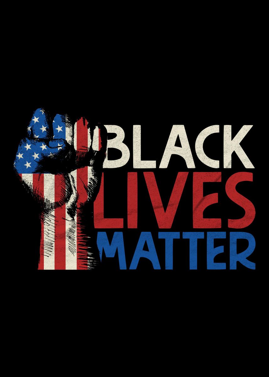 'Black Lives USA' Poster, picture, metal print, paint by Cooldruck ...